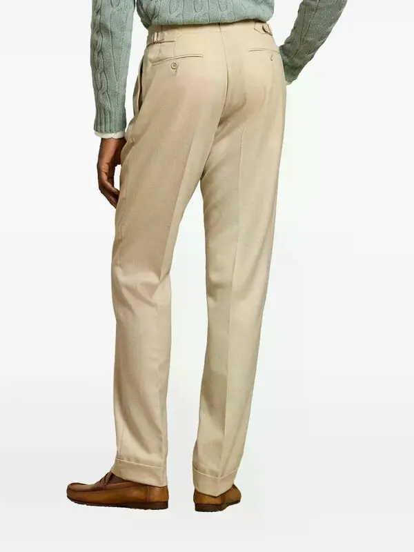 Ralph Lauren Purple Label Sand Beige Tailored Trousers - Neutrals