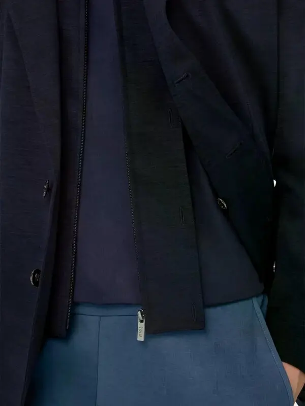 Boggi Milano Wool Blend Sweatshirt Jacket