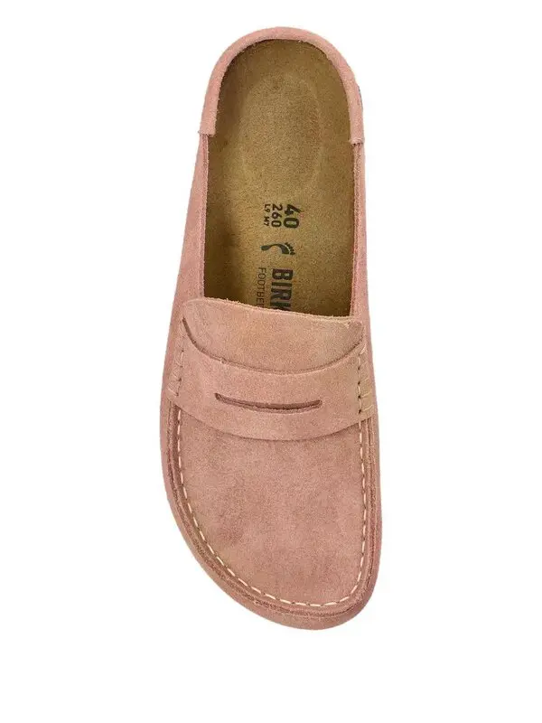 BIRKENSTOCK Naples Wrapped Suede Mules - Grey