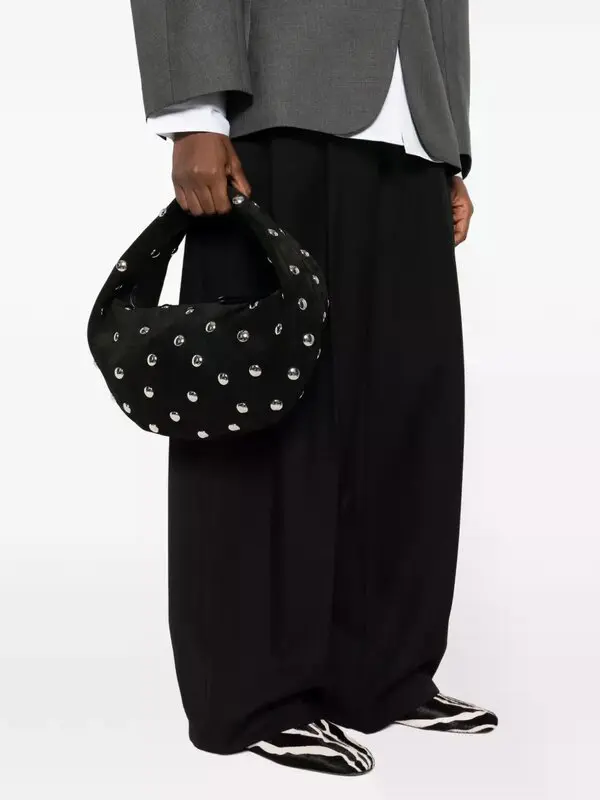 Khaite Studded Hobo Tote Bag - Black