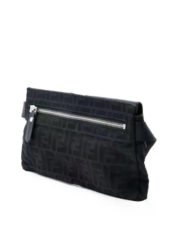 Fendi Zucca Canvas Double Pocket Belt Bag