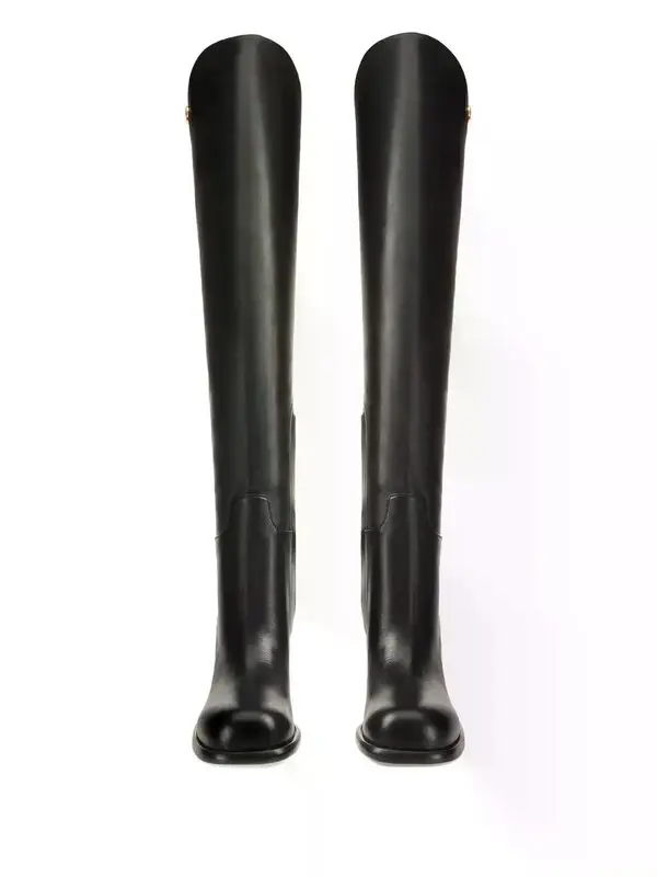SERGIO ROSSI Over The Knee Block Heel Boots