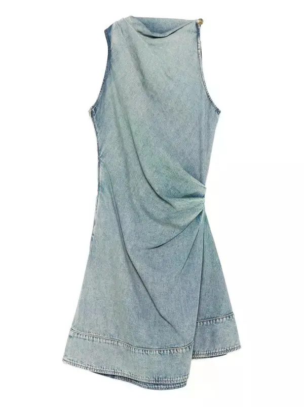 Alexander McQueen Draped Sleeveless Mini Dress