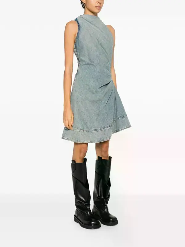 Alexander McQueen Draped Sleeveless Mini Dress