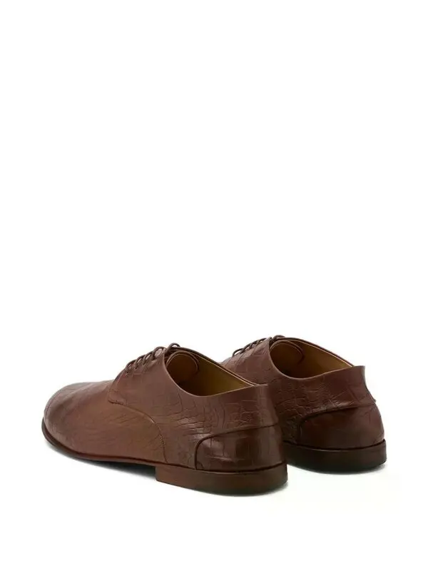 Marsèll Derby Shoes With Stucco Texture - Brown