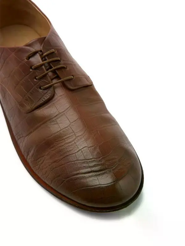 Marsèll Derby Shoes With Stucco Texture - Brown