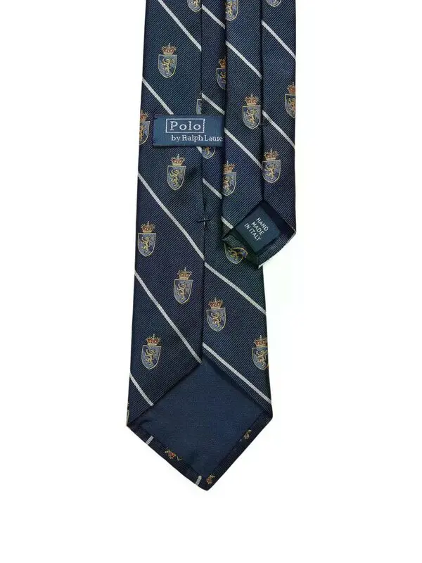Polo Ralph Lauren Striped Silk Neck Tie - Blue
