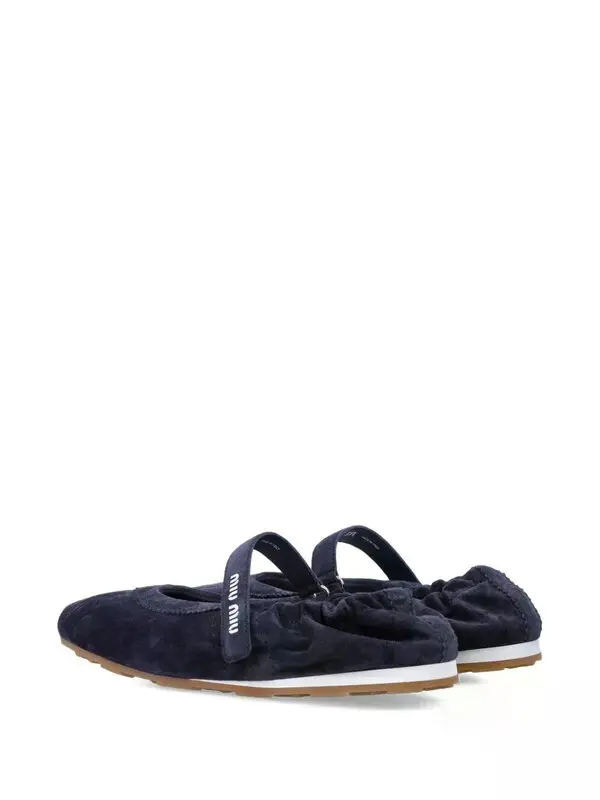 Miu Miu Strap Ballet Flats - Blue