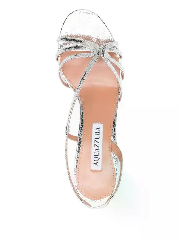 AQUAZZURA Metallic-effect Stiletto Sandals