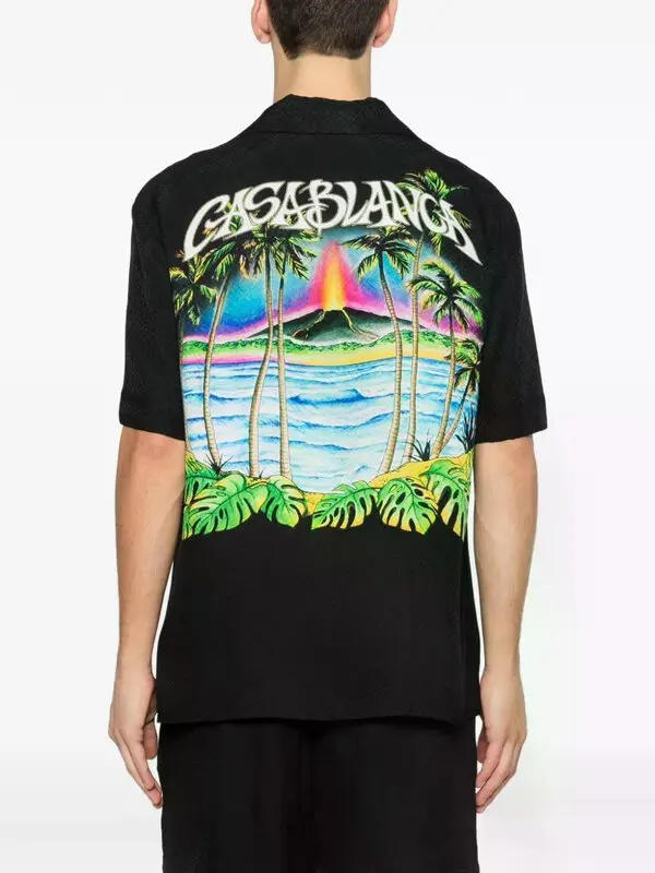 Casablanca Volcano Short-sleeve Graphic Shirt