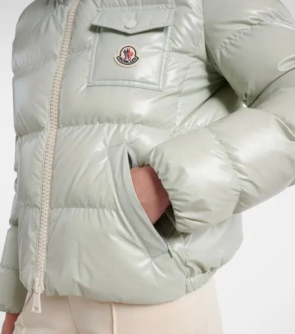 Moncler Andro Down Jacket With Detachable Hood - Green