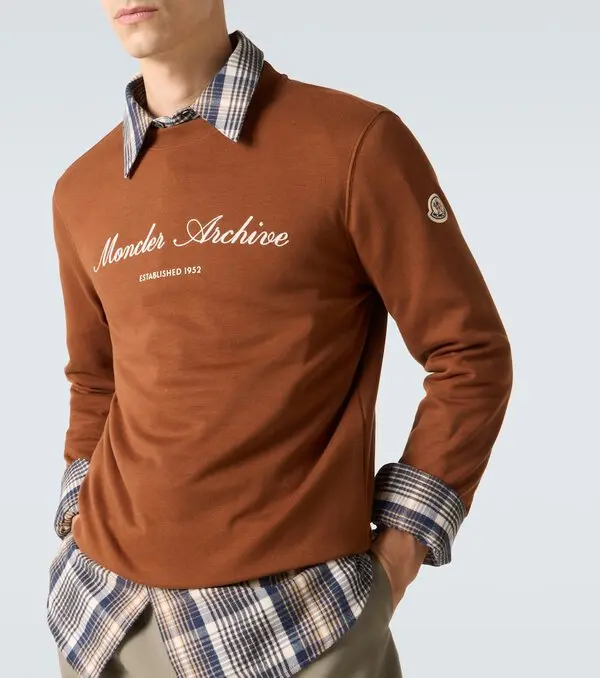 Moncler Archivio Logo Cotton-blend Sweatshirt