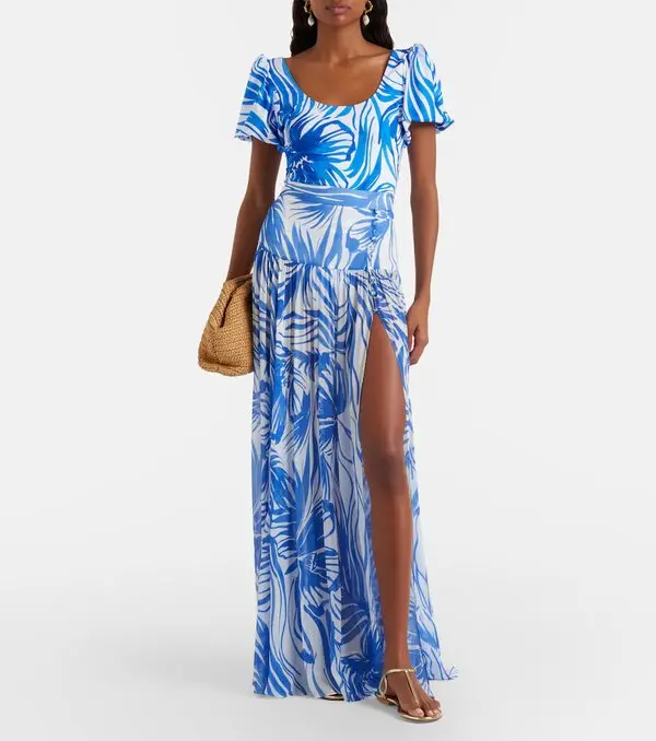 ALEXANDRA MIRO Jaimee High-rise Printed Maxi Skirt