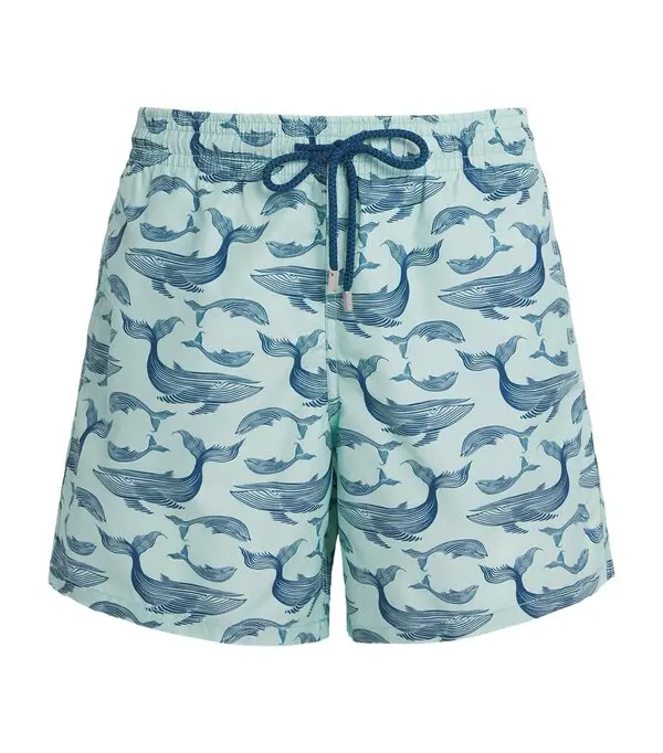 Vilebrequin Whale Print Moorea Swim Shorts - Blue