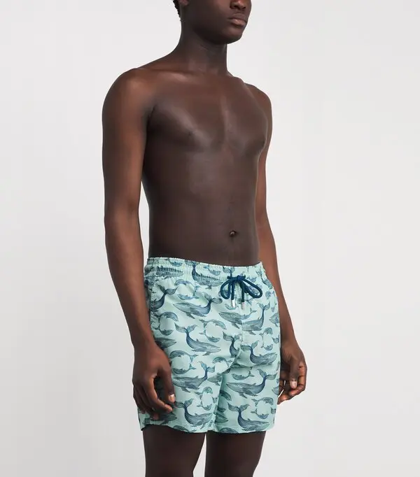 Vilebrequin Whale Print Moorea Swim Shorts - Blue