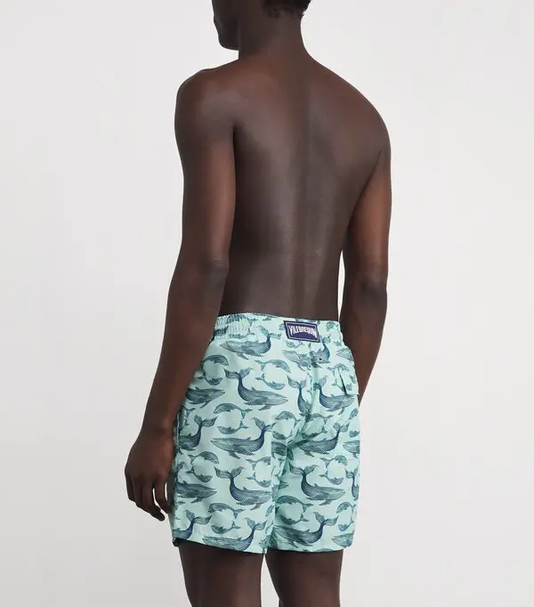 Vilebrequin Whale Print Moorea Swim Shorts - Blue
