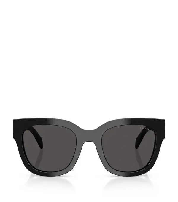 Prada Acetate Square Frame Sunglasses - Black