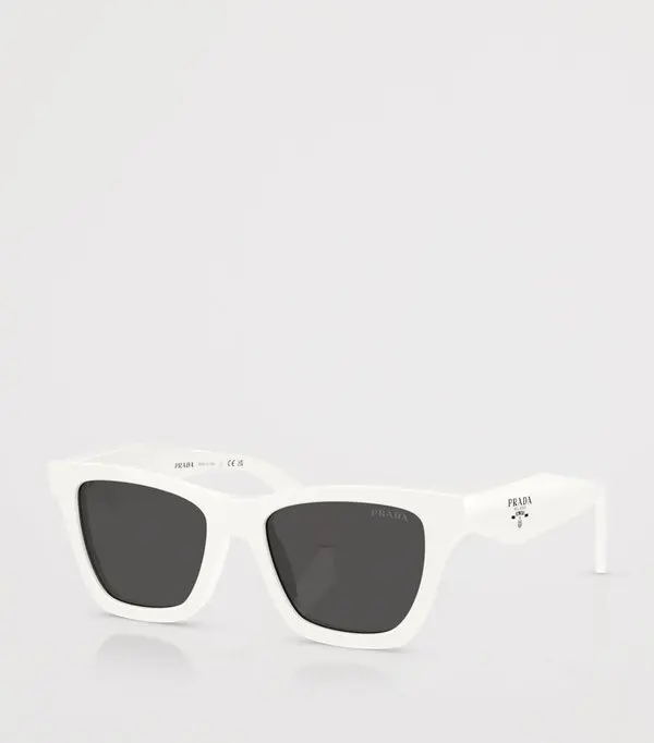 Prada Acetate Square Frame Sunglasses - White