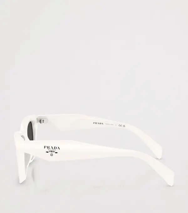 Prada Acetate Square Frame Sunglasses - White