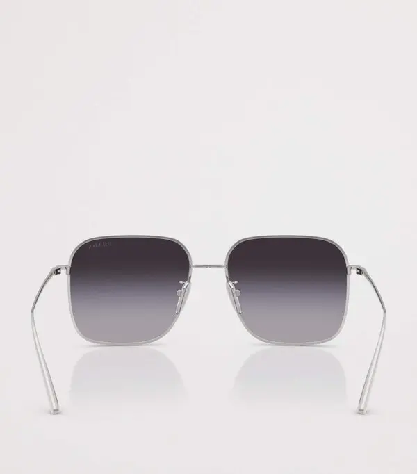Prada Metal Square Frame Sunglasses