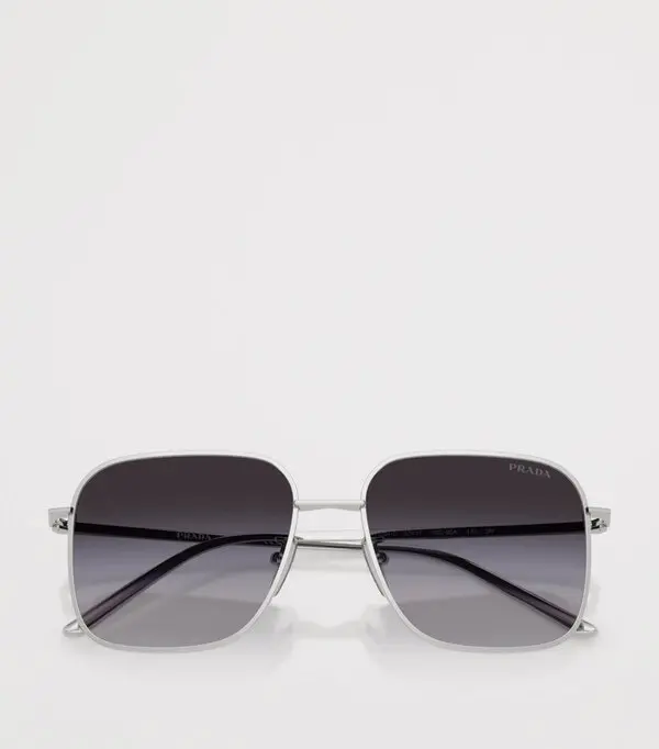Prada Metal Square Frame Sunglasses