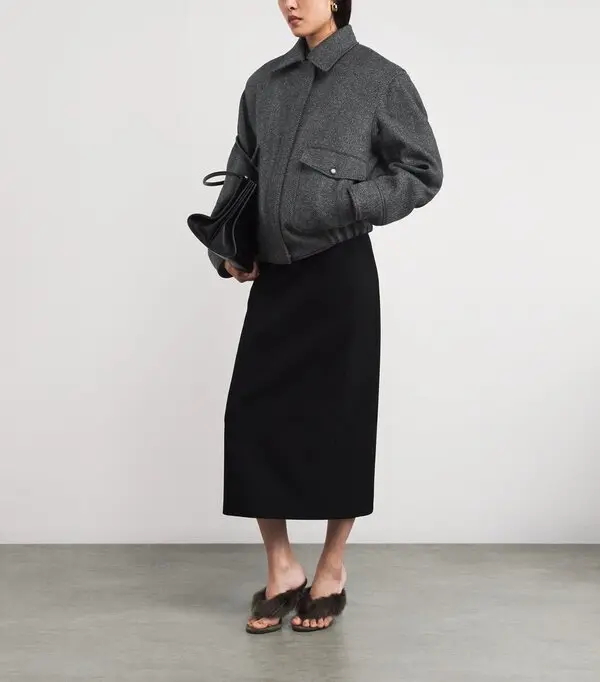 Stella McCartney Wool Herringbone Field Jacket