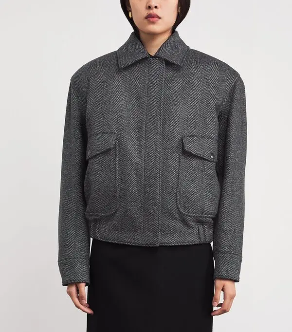 Stella McCartney Wool Herringbone Field Jacket