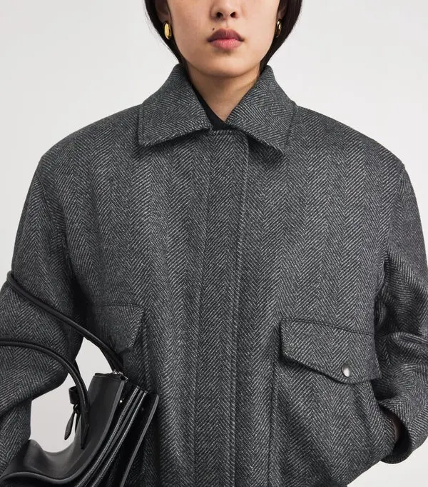 Stella McCartney Wool Herringbone Field Jacket