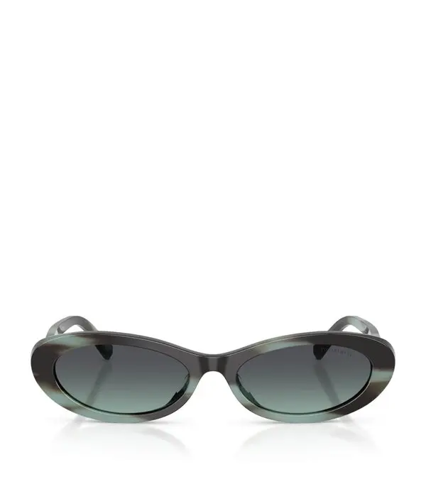 Tiffany & Co. Acetate Oval Tf4250 Sunglasses - Brown
