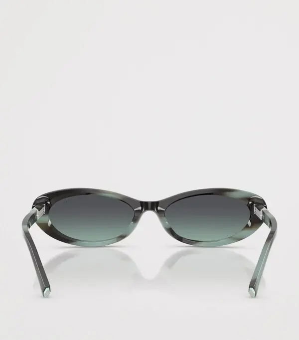 Tiffany & Co. Acetate Oval Sunglasses - Brown