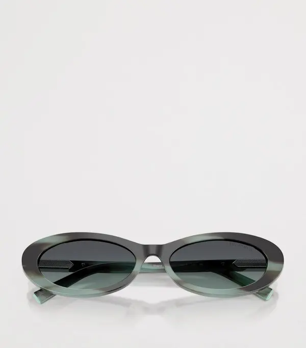 Tiffany & Co. Acetate Oval Sunglasses - Brown