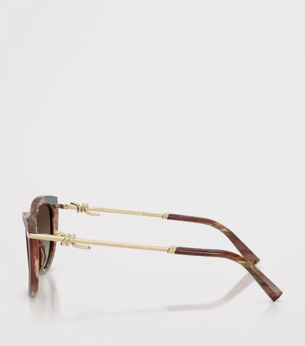 Tiffany & Co. Acetate Cat Eye Sunglasses - Brown