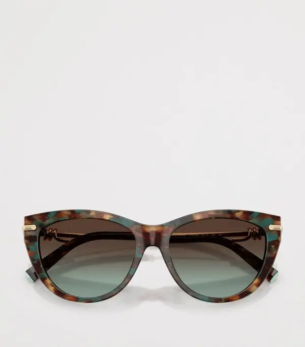 Tiffany & Co. Acetate Cat Eye Sunglasses - Brown