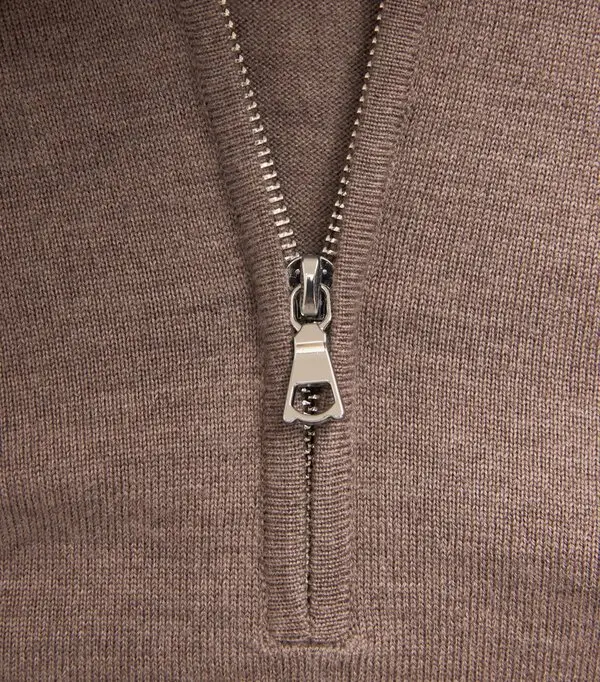 Officine Générale Wool Quarter-zip Polo Sweater
