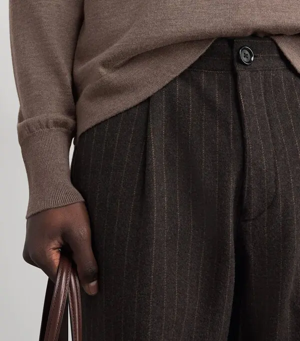 Officine Générale Wool Quarter-zip Polo Sweater