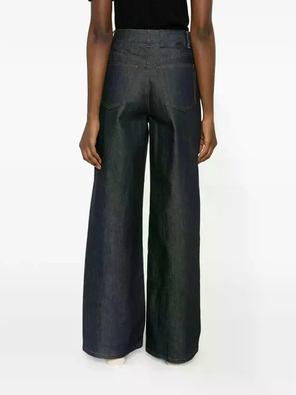 A.p.c. Wide-leg Jeans With Logo Embroidery