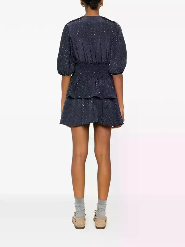 Maje V-neck Crystal-embellished Mini Dress