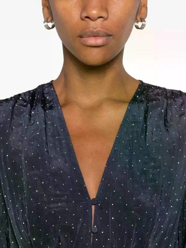 Maje V-neck Crystal-embellished Mini Dress