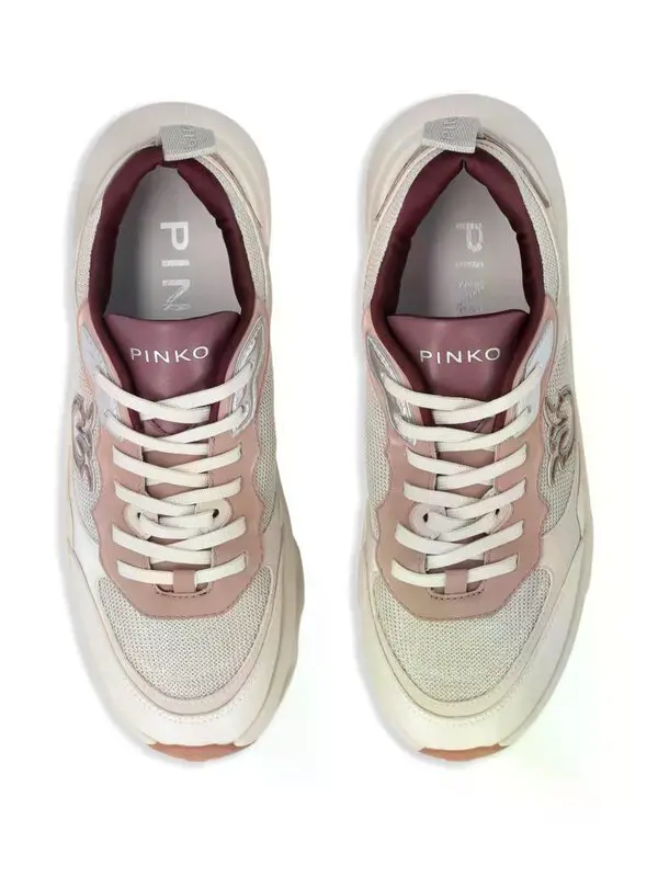 Pinko Logo Appliqué Sneakers - Neutrals