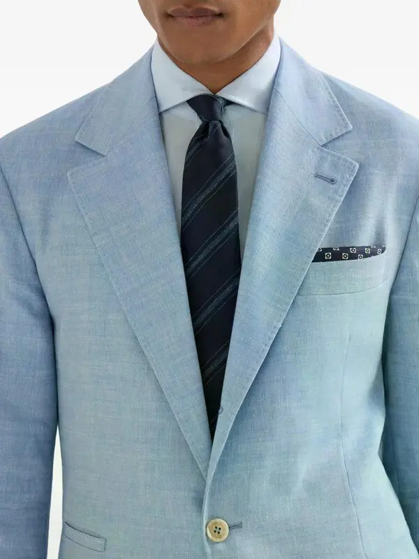 Brunello Cucinelli Striped Neck Tie - Blue
