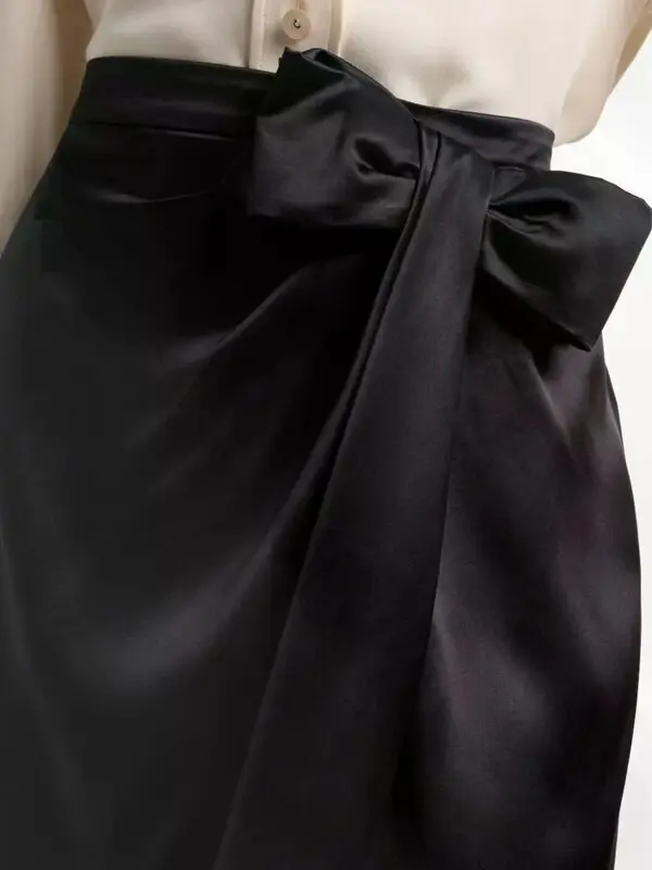 Valentino Garavani Bow Draped Midi Skirt