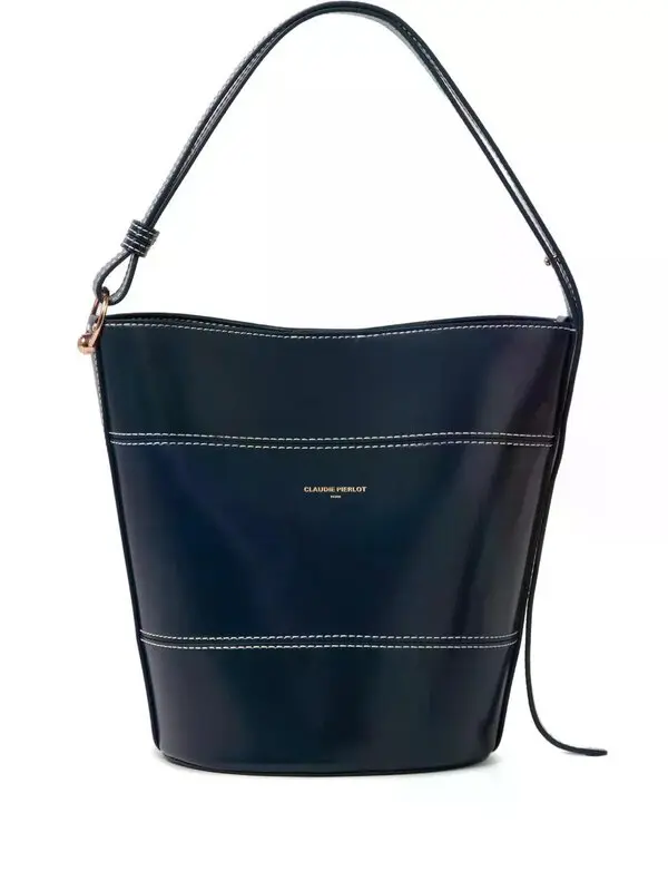 Claudie Pierlot Logo-detail Leather Bucket Bag