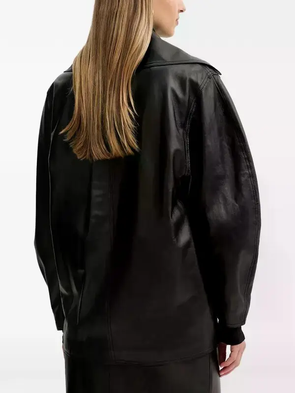 Liviana Conti Double-breasted Leather Coat