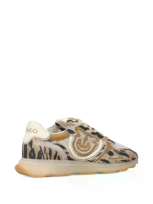 Pinko Zoe Tiger-print Lace-up Sneakers