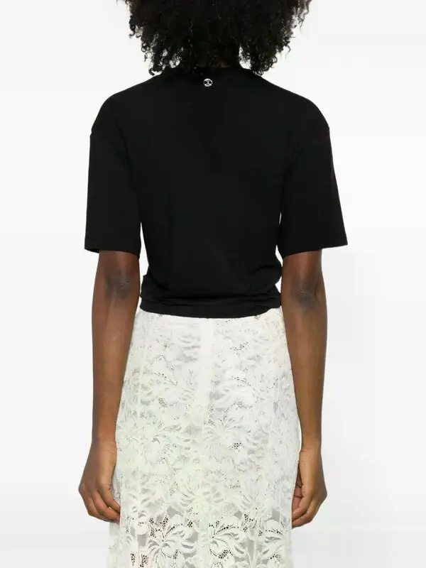 Rabanne Ring Detail Graphic T-shirt - Black