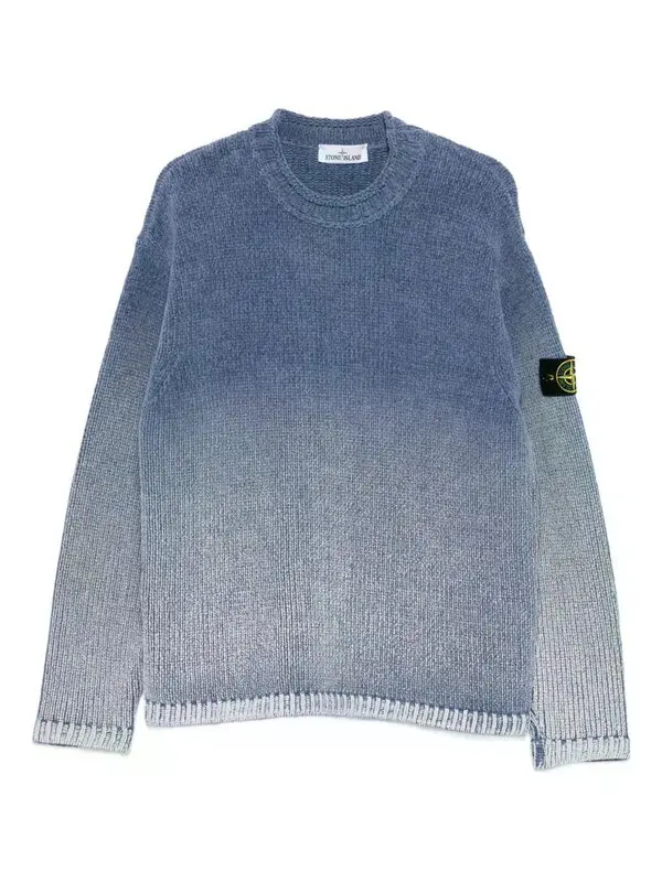 Stone Island Ombre-effect Crew-neck Sweater - Blue