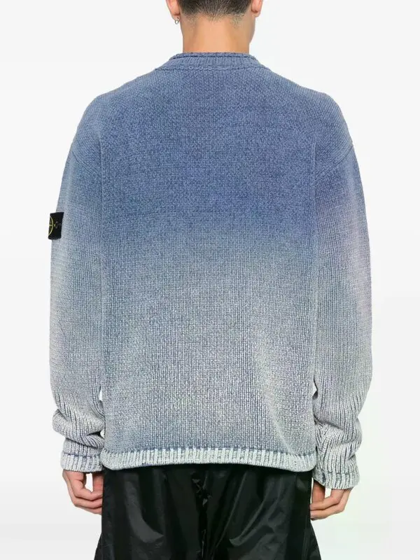 Stone Island Ombre-effect Crew-neck Sweater - Blue