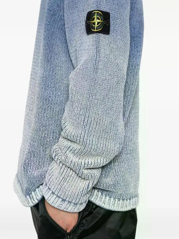 Stone Island Ombre-effect Crew-neck Sweater - Blue