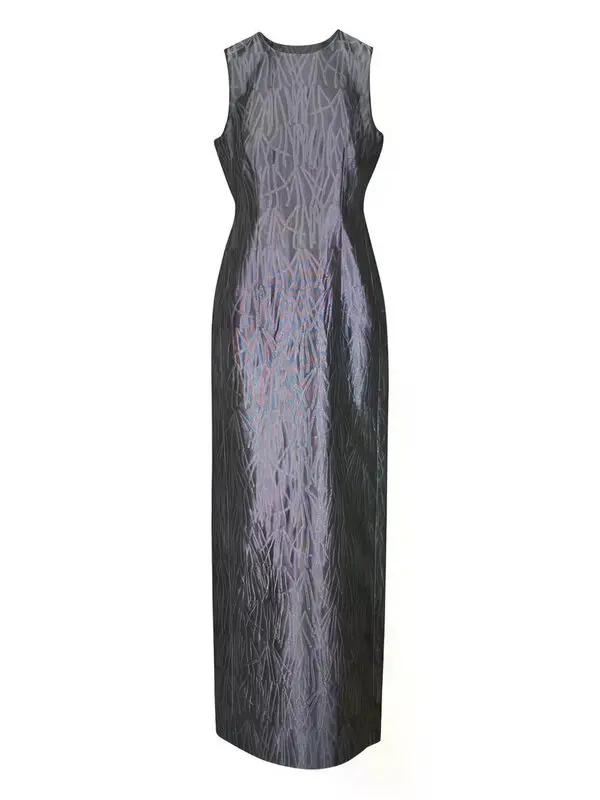 Lafayette 148 New York Sleeveless Maxi Dress With Textured Effect - Grey