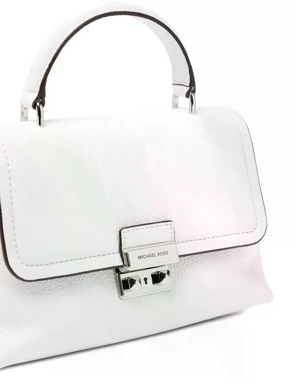 Michael Kors Leather Top Handle Bag - White
